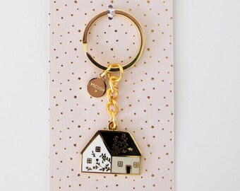 House Keychain House Charm Home Keychain Personalized - Etsy