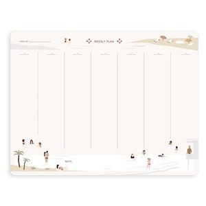 Weekly Desk Planner Pad, Beach Weekly Calendar, Weekly Notepad, to Do ...