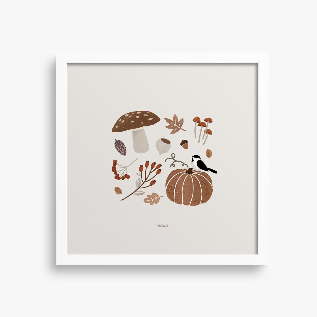 Cottagecore Autumn Treasure Art Print Fall Design Cottage Core - Etsy