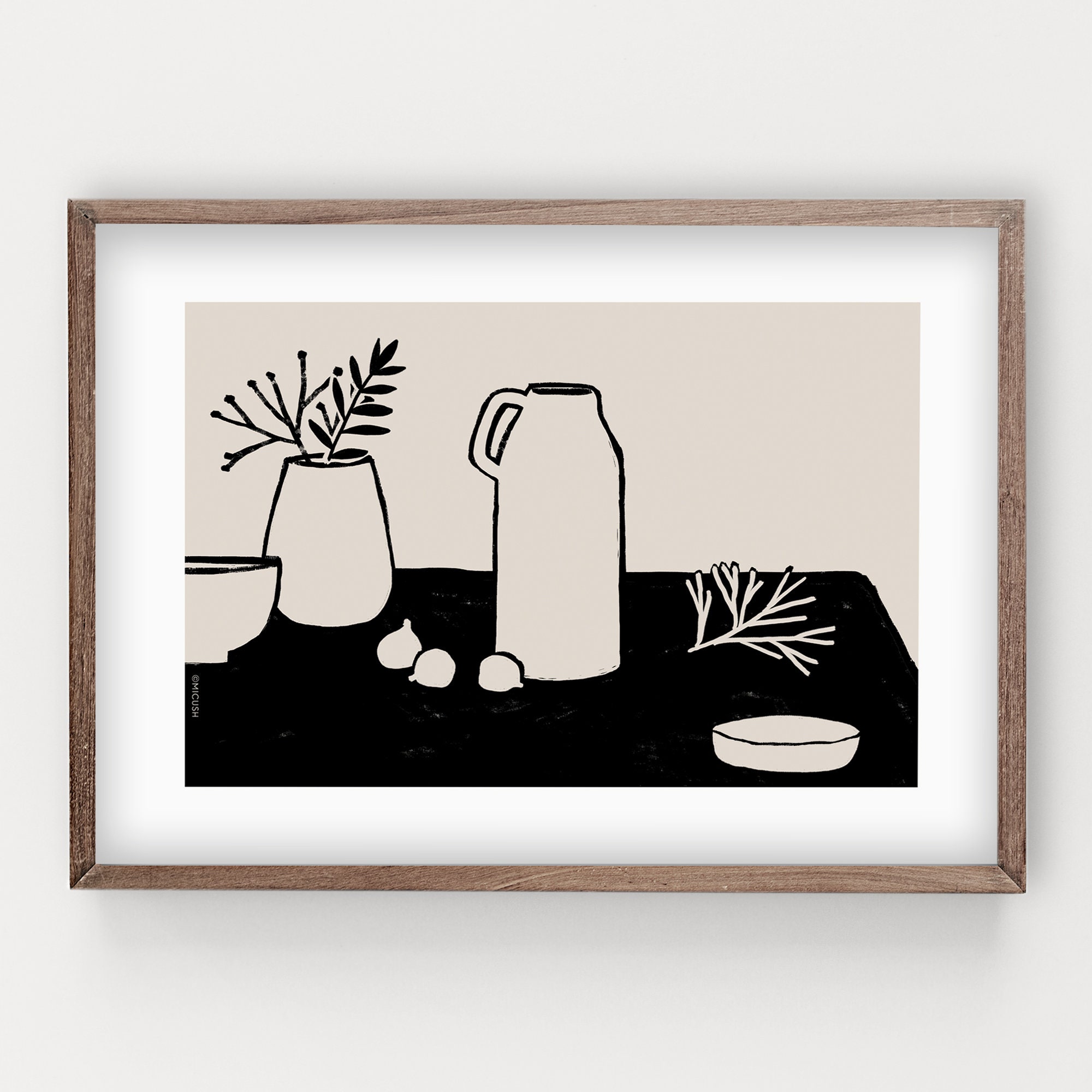 Simple Little Corner Print Two Colors Print Wall Decor | Etsy