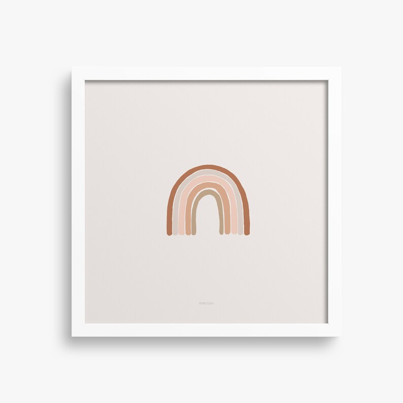 Nursery Rainbow Print Boho Print Kids Room Modern Poster | Etsy