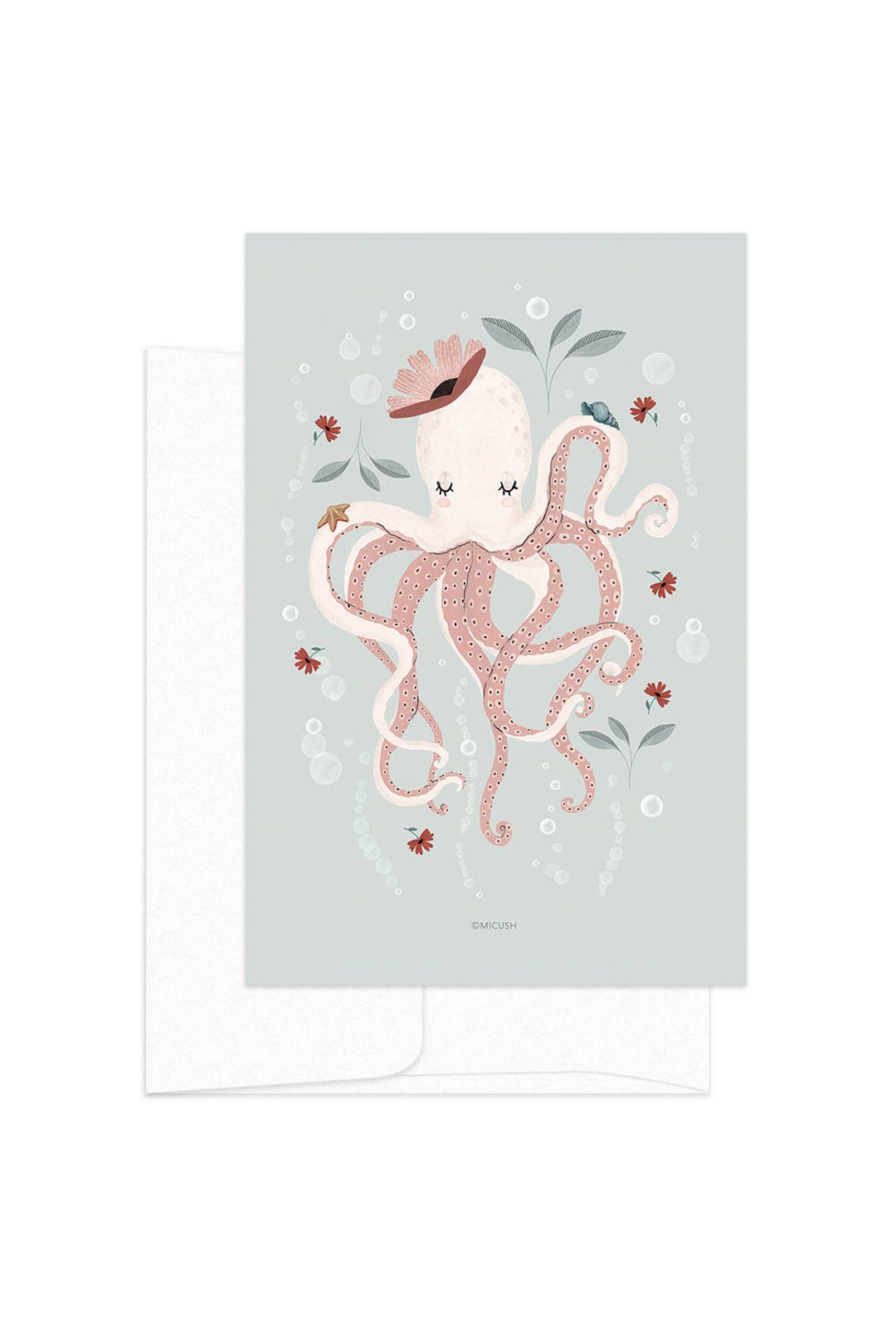 Baby Shower Card New Baby Boy Greeting Card Octopus Card - Etsy