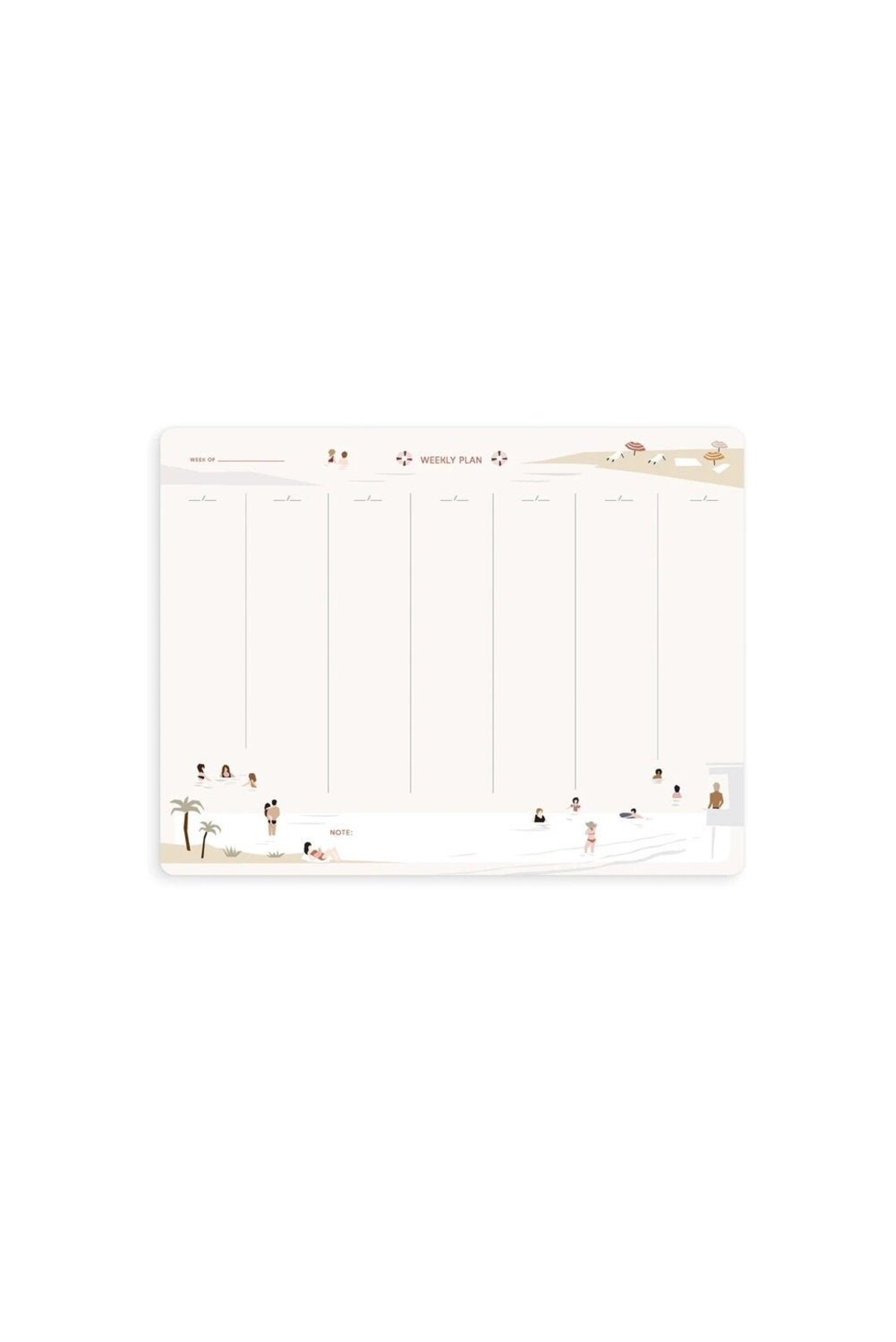 Weekly Desk Planner Pad, Beach Weekly Calendar, Weekly Notepad, to Do ...