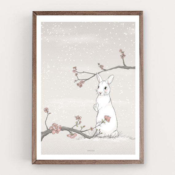 Whimsical Illustration Print for Nursery Babies Room Wall | Etsy