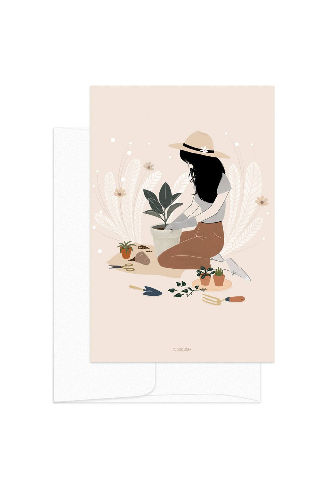 Crazy Plant Lady Card, Plant Lady Print - Etsy