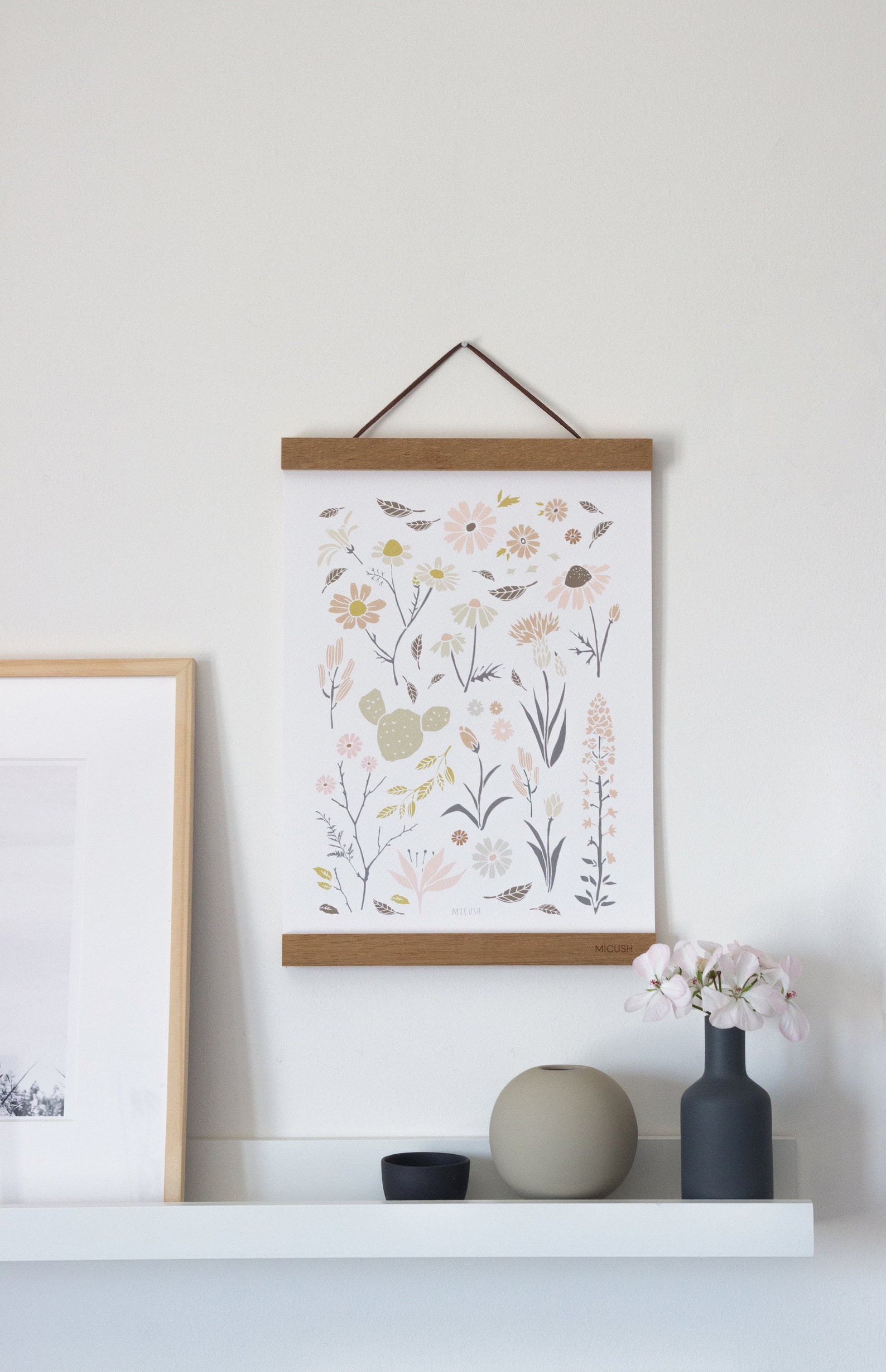 Botanical Poster Office Boho Print Floral Print Decor - Etsy