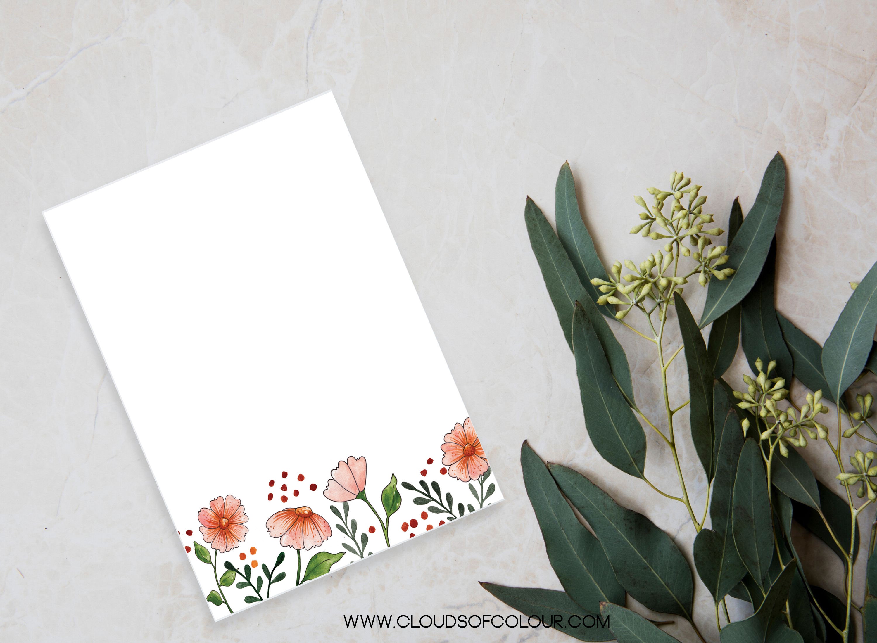 Printable Stationery Note Paper Letter Writing Set Watercolor Blue ...