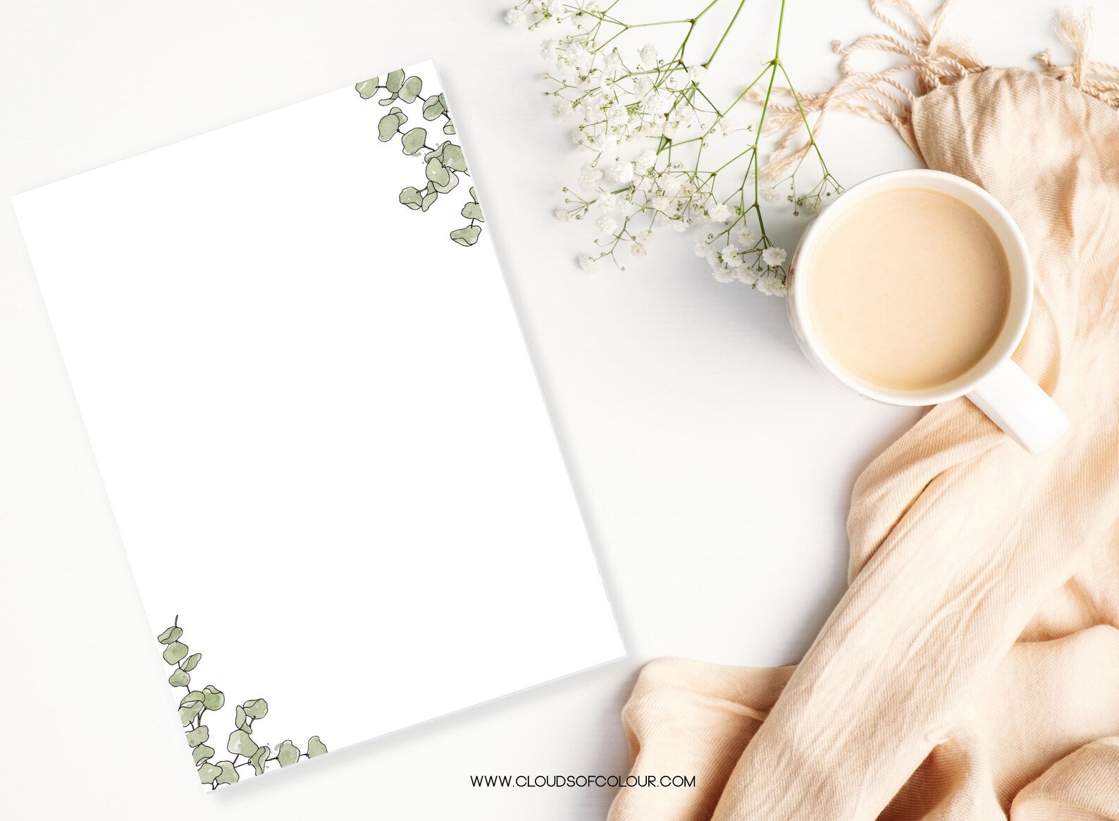 Printable Stationary Note Paper Letter Writing Set Watercolor Simple ...