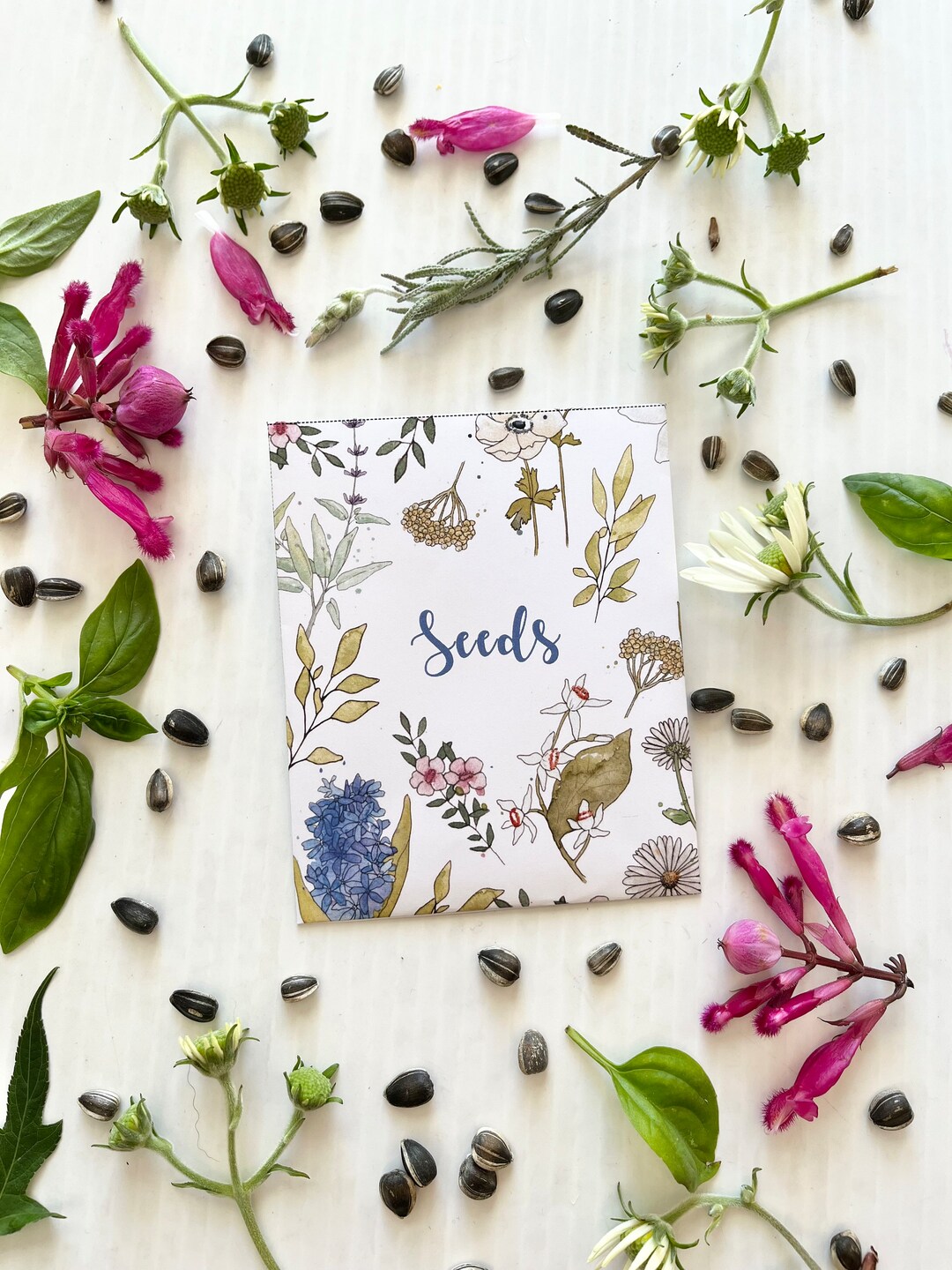 Seed Saving Envelope Packet Printable Watercolor Designs Gardening ...