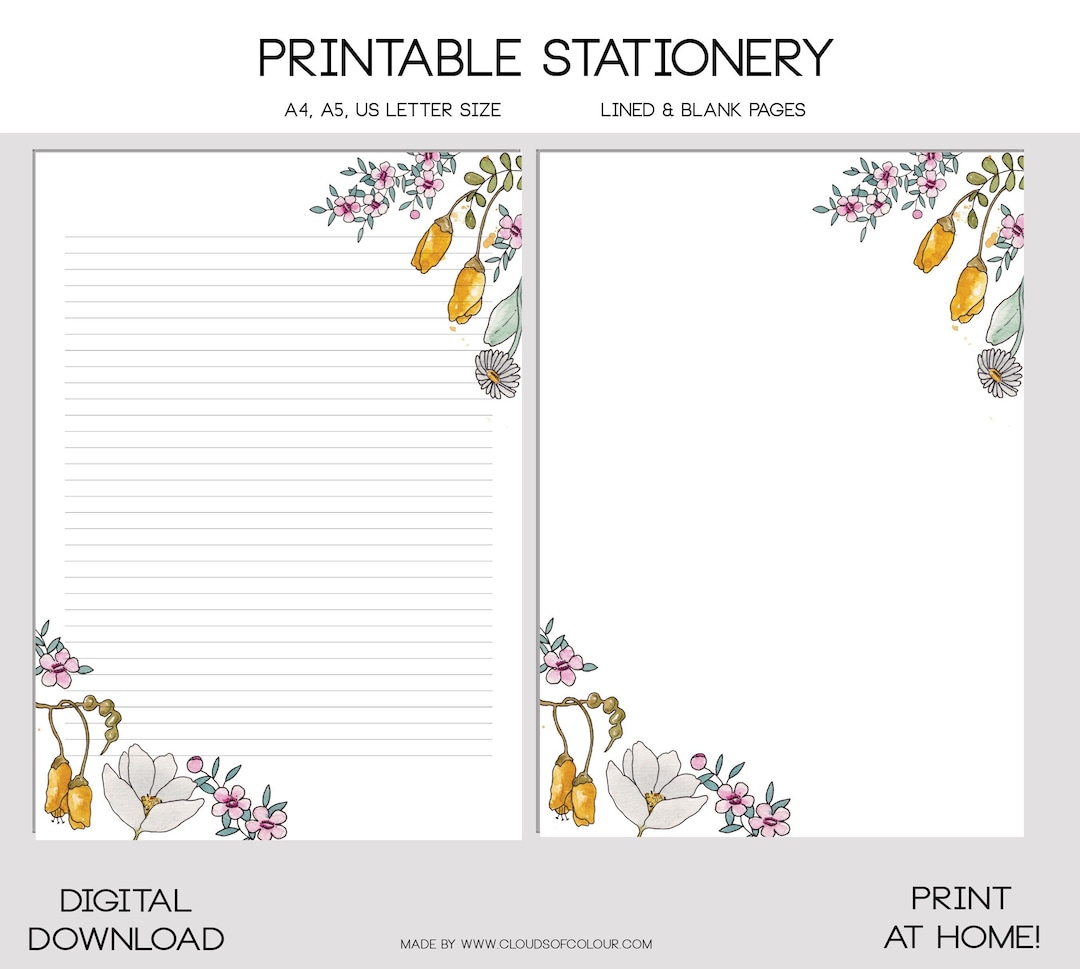 Printable Stationary, Letter Writing Paper, Letter Stationary, Letter ...
