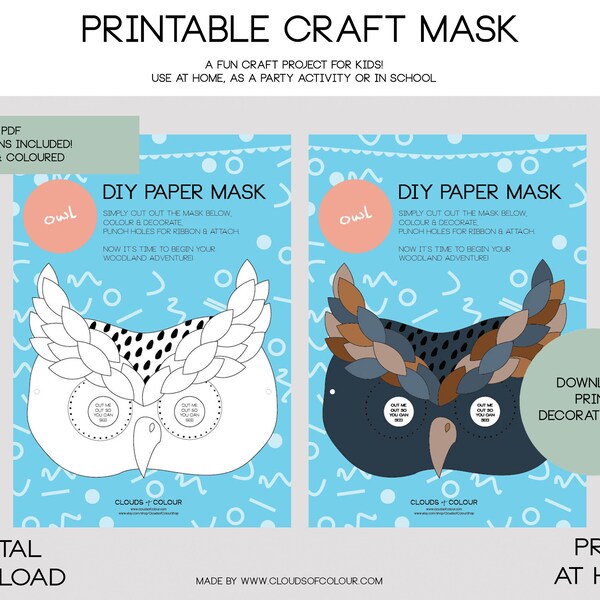 Owl Mask - Etsy