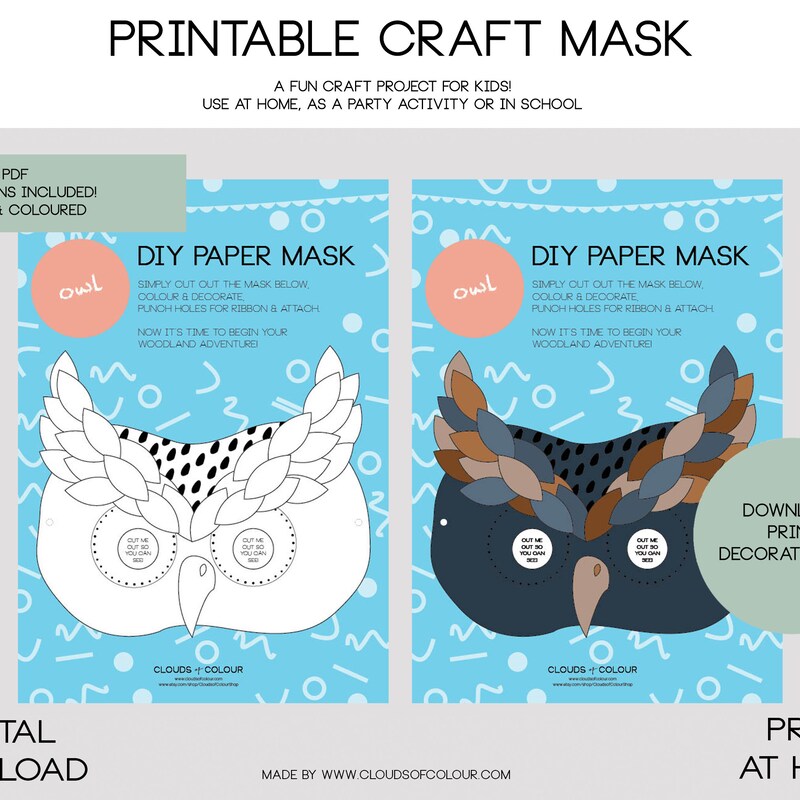 Owl Mask - Etsy
