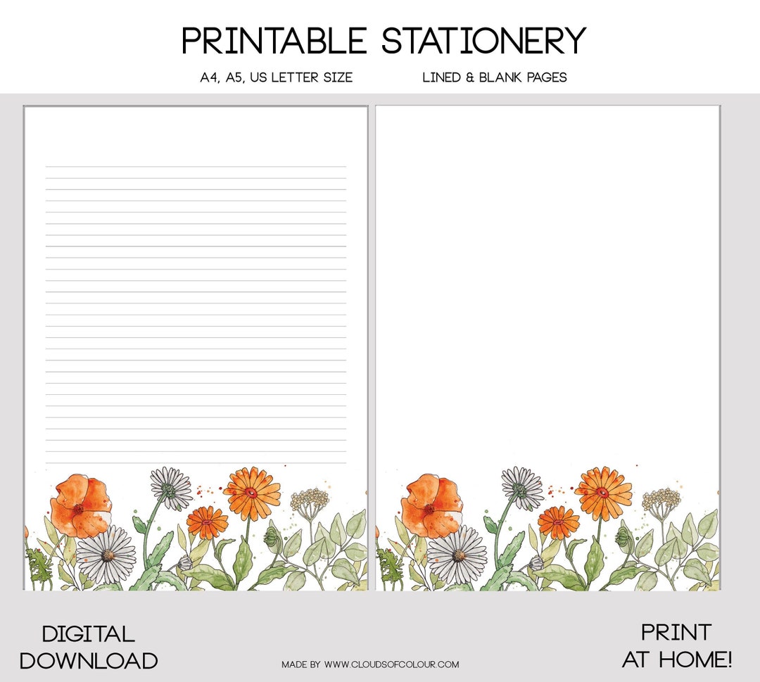 Printable Stationary, Printable Stationary Paper, Letter Stationary ...