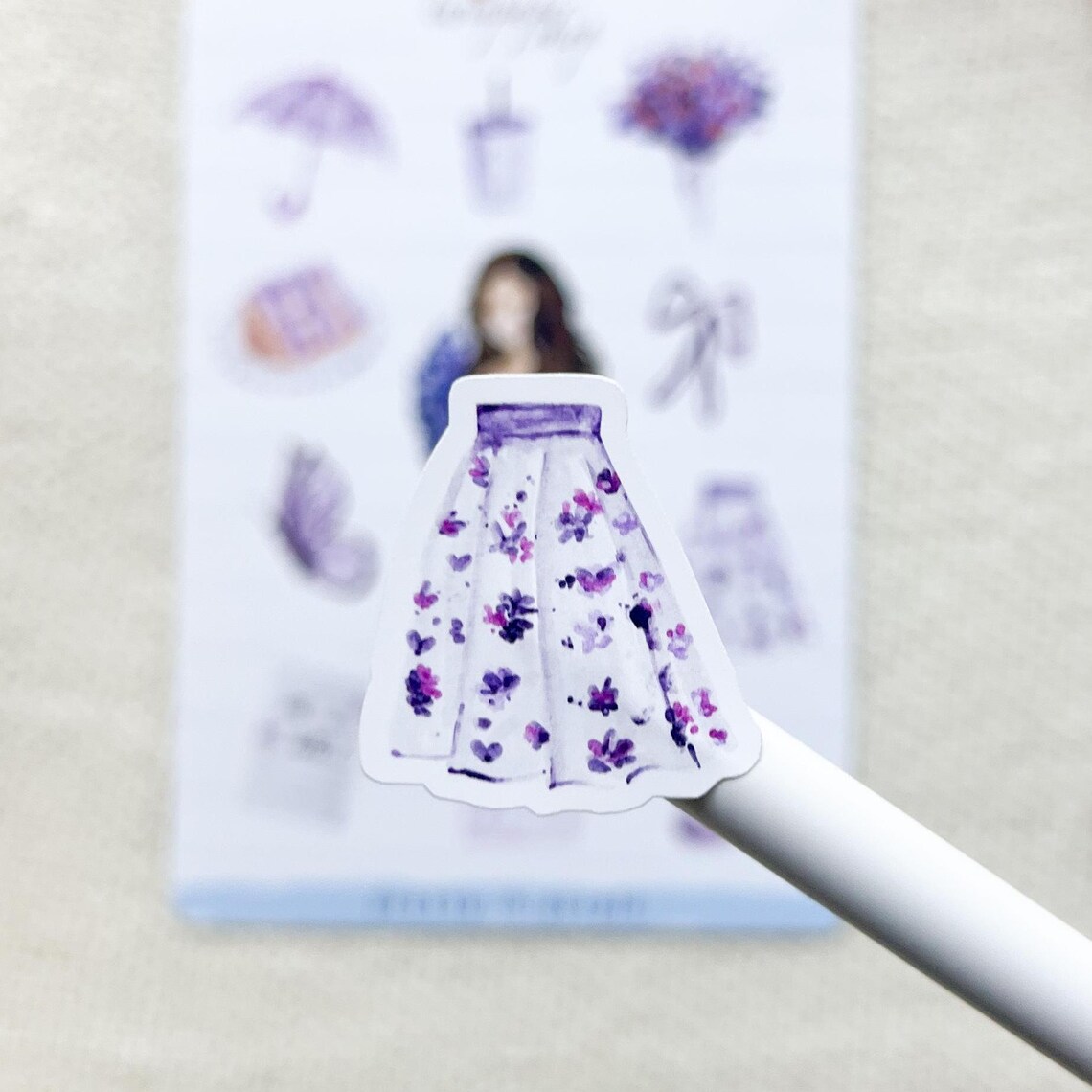 Pretty in Purple A6 Sticker Sheet |journal Sticker Sheet| Purple-themed ...