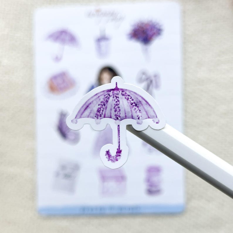 Pretty in Purple A6 Sticker Sheet |journal Sticker Sheet| Purple-themed ...