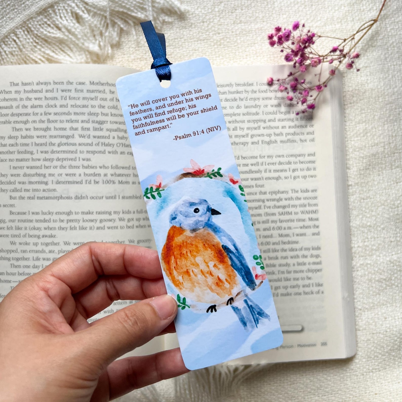 Christian Bible Verse Bookmark – Handmade Laminated Bookmark With ...