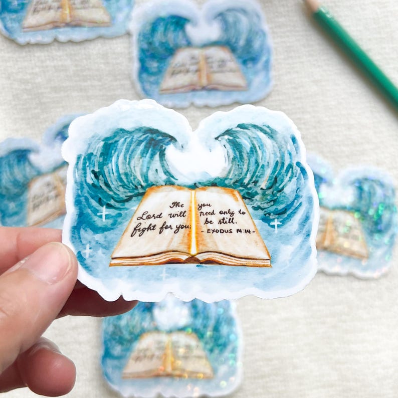 Christian Sticker With Bible Verse | Hand-drawn Inspirational Art ...