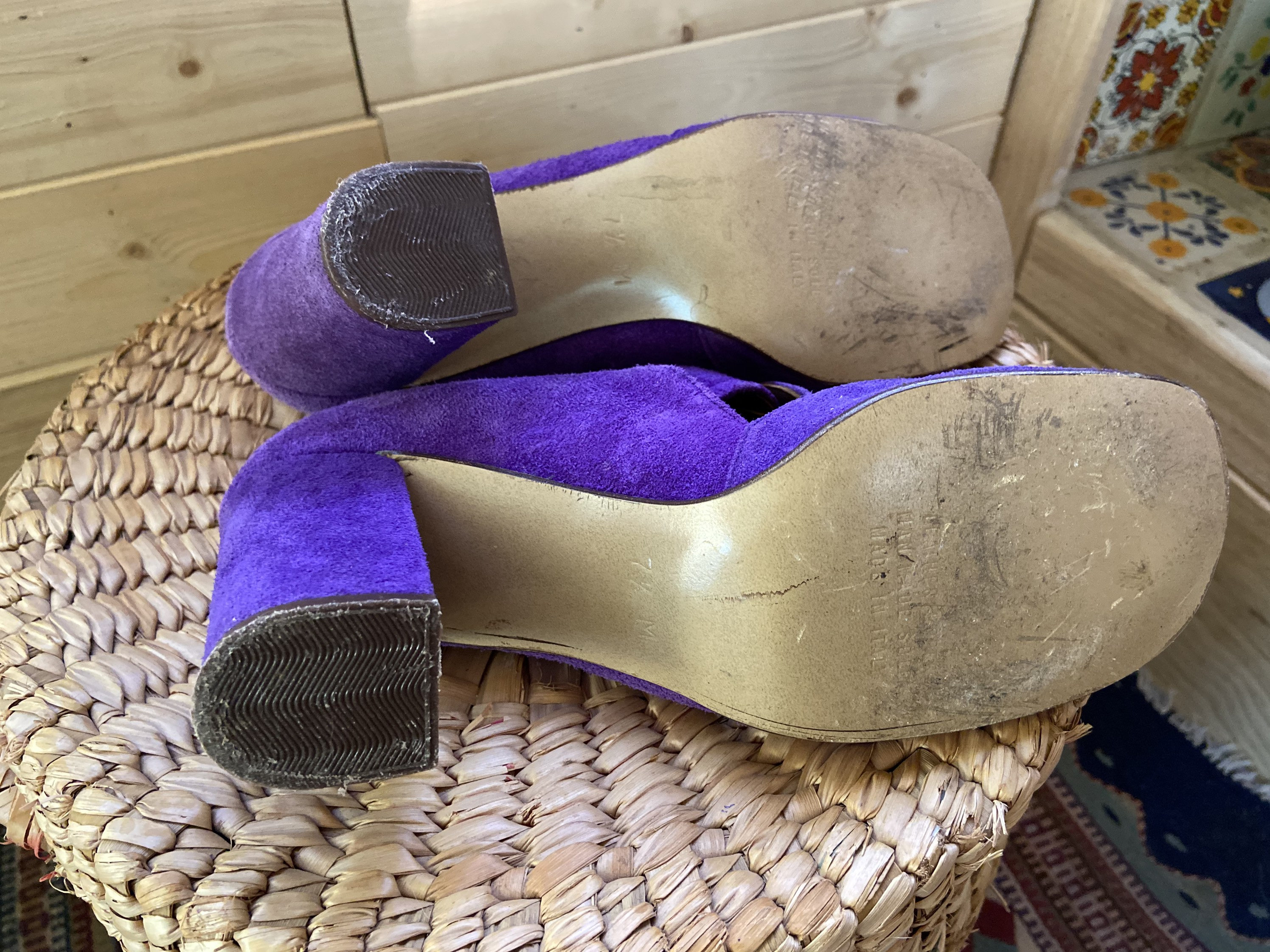 1960s Italian Enricos Made in Florence Italy Purple Suede Mod Shoes ...