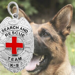 Search and Rescue Team K-9 Dog Tag Badge for Dog Collar | Etsy