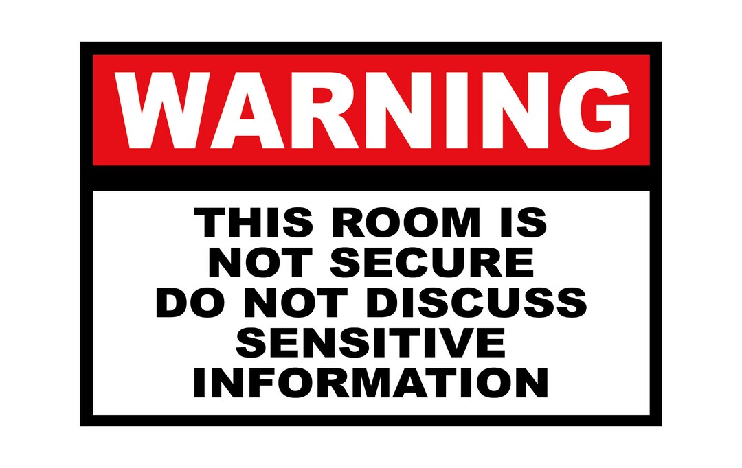 Warning This Room is Not Secure Sticker – 4 Pack - Etsy