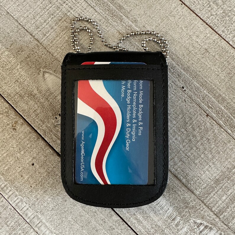 Double Sided ID Badge Credential Case With Inside Hidden Pouch - Etsy