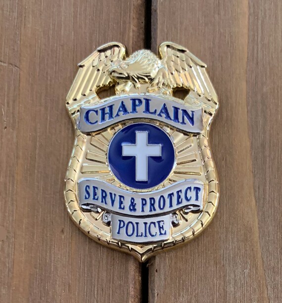 Chaplain Badge Police Chaplain Serve and Protect Badge Pin | Etsy