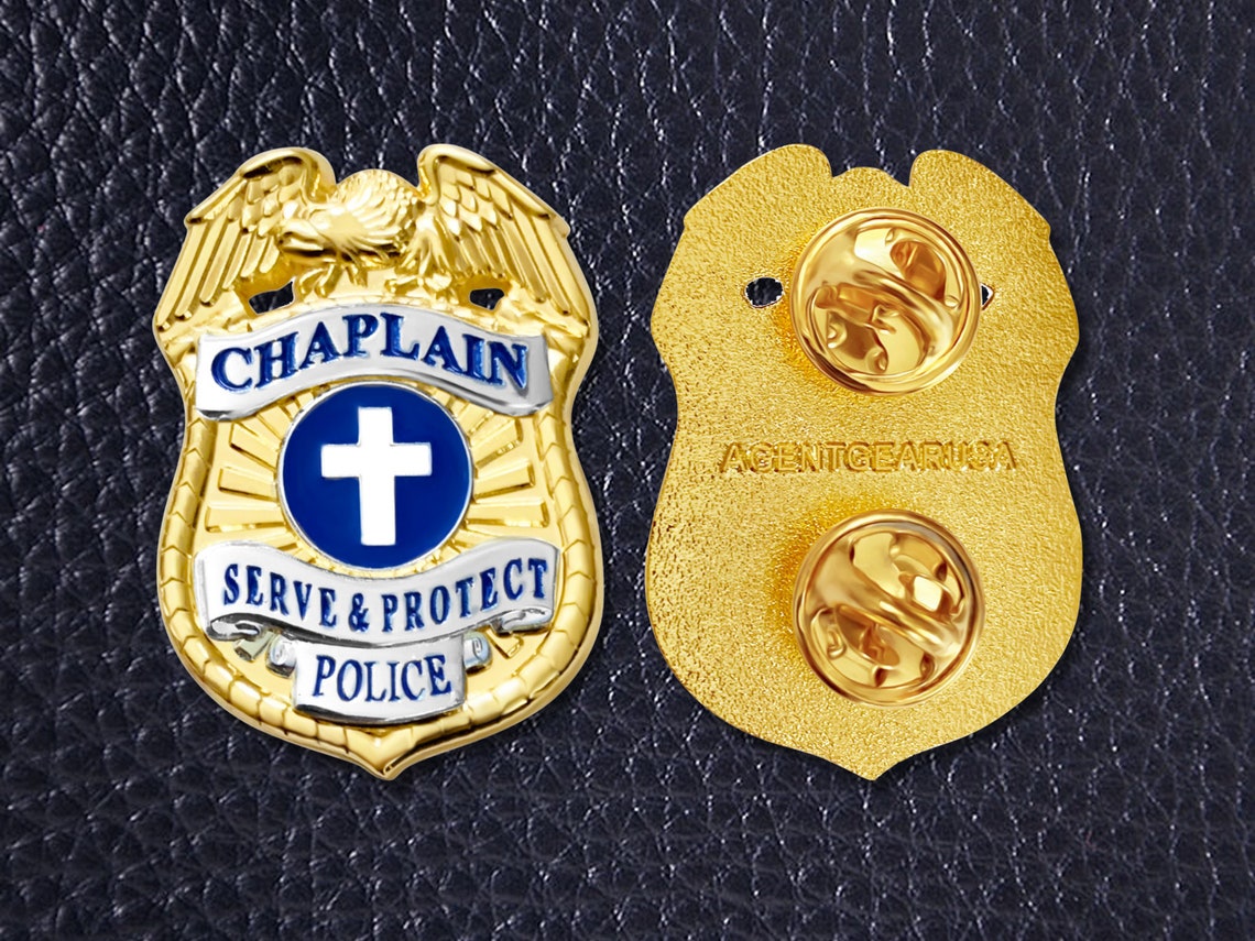 Chaplain Badge Police Chaplain Serve and Protect Pin Lapel - Etsy