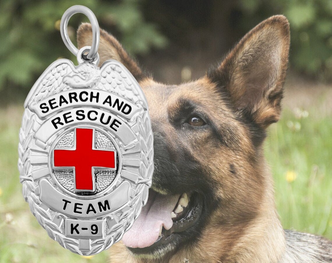 Search and Rescue Team K-9 Dog Tag Badge for Dog Collar | Etsy