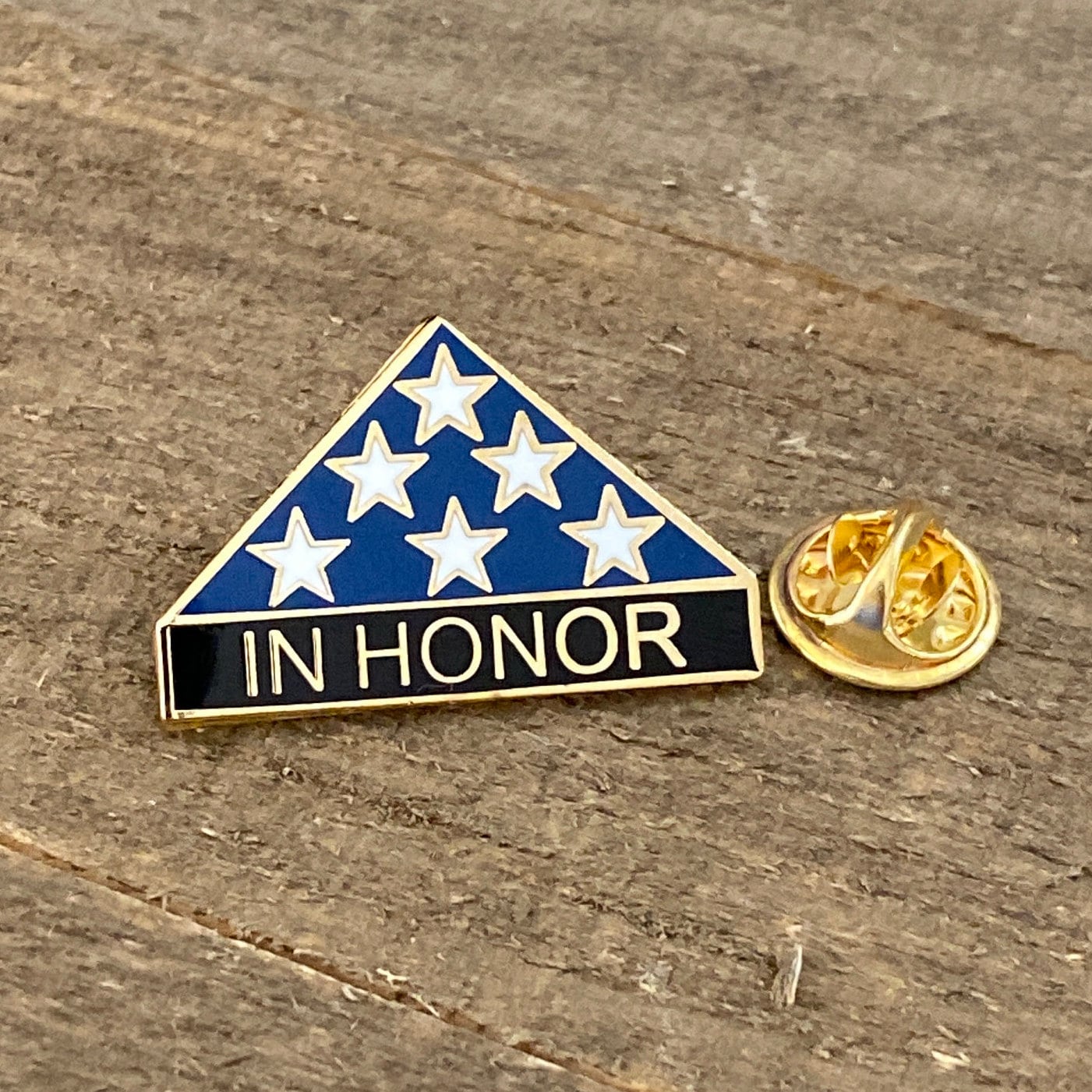 In Honor Folded Flag Lapel Pin Gold Tone | Etsy
