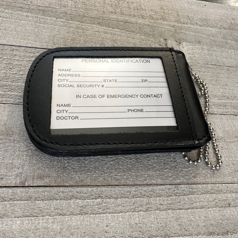 Double Sided ID Badge Credential Case With Inside Hidden Pouch - Etsy