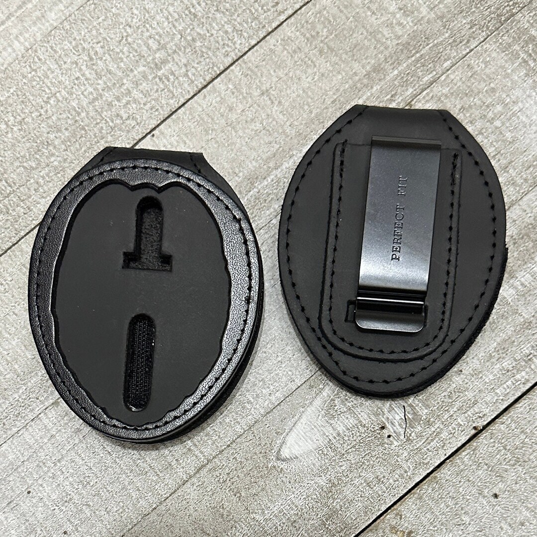 Eagle Top Shield Belt Clip Badge Holder With Pocket and Neck Chain ...