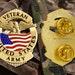 Veteran Army Pin - USA Military - Enamel Lapel Pin Collectible - Gold ...