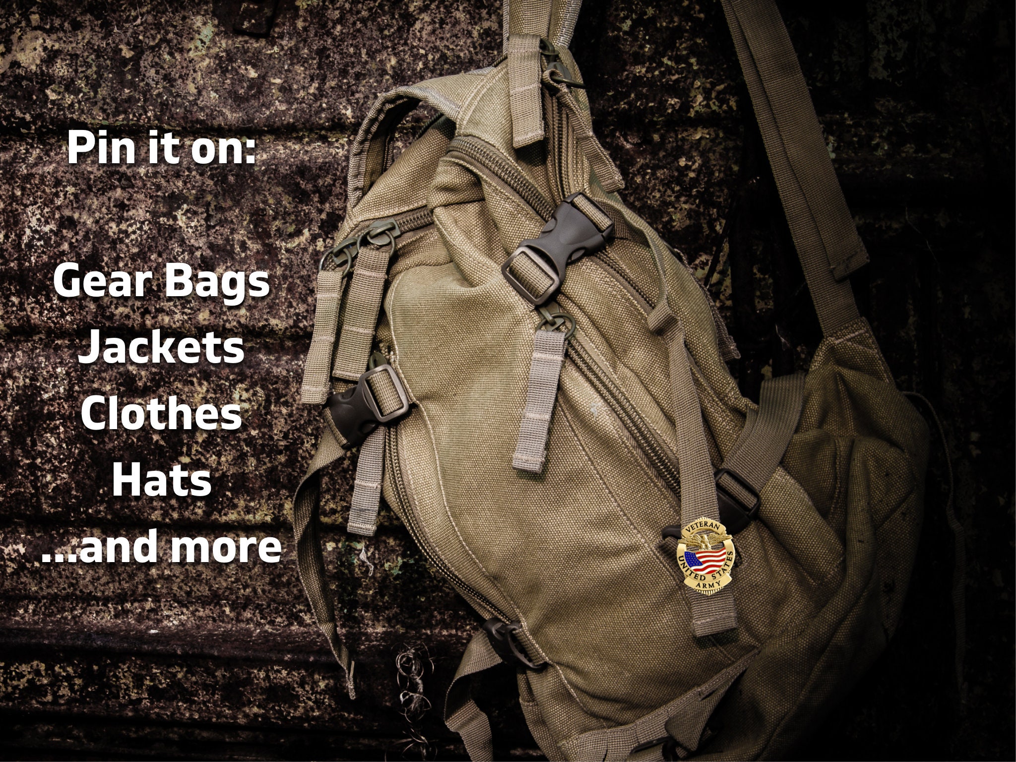 Veteran Army Pin USA Military Enamel Lapel Pin Badge | Etsy