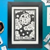 Archeology Skeleton Lino Cut Print. Skeleton Lino Print. Bugs and Bones ...