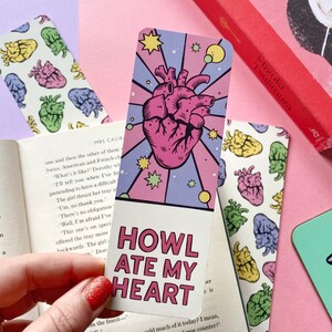 Heart Bookmark. Ate My Heart Bookmark. Anatomical Heart Bookmark ...