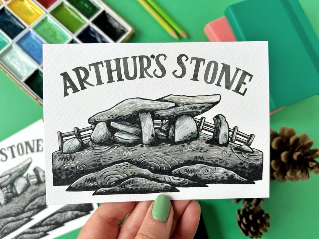 Arthur's Stone Postcard. Stone Circle Postcard. Megalith Postcard ...