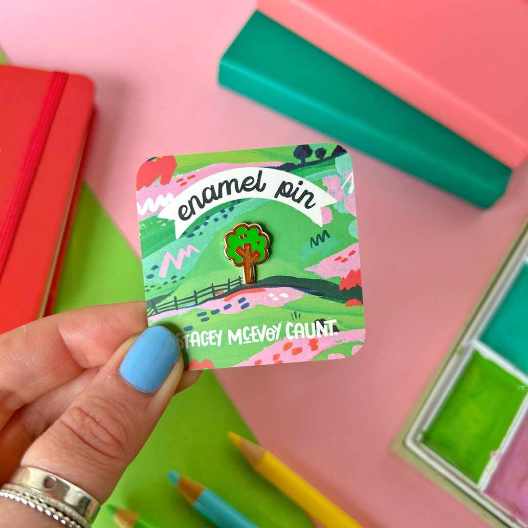 Tiny Tree Enamel Pin. Tree Pin. Tree Lapel Pin. Woodland Enamel Pin ...