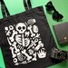 Skeleton Tote Bag. Skeleton Bag. Skull Tote Bag. Halloween - Etsy UK