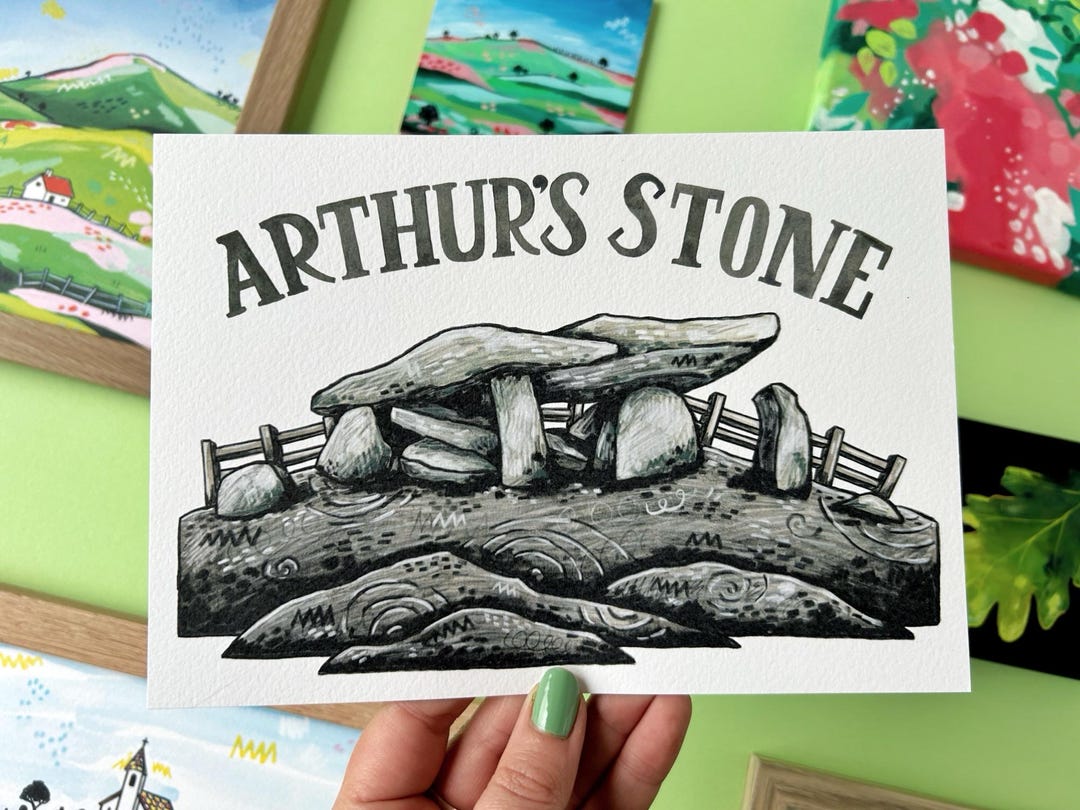 Arthur's Stone Art Print. Stone Circle Print. Standing Stones. Dolmen ...