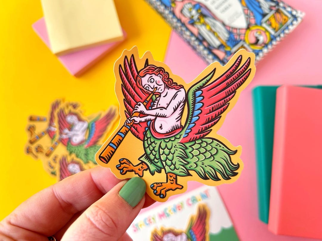 Medieval Monster Harpy Vinyl Sticker: Medieval Marginalia. - Etsy