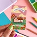 Pink Cottage Enamel Pin. Pastel Pink Enamel Pin. House Enamel Pin ...