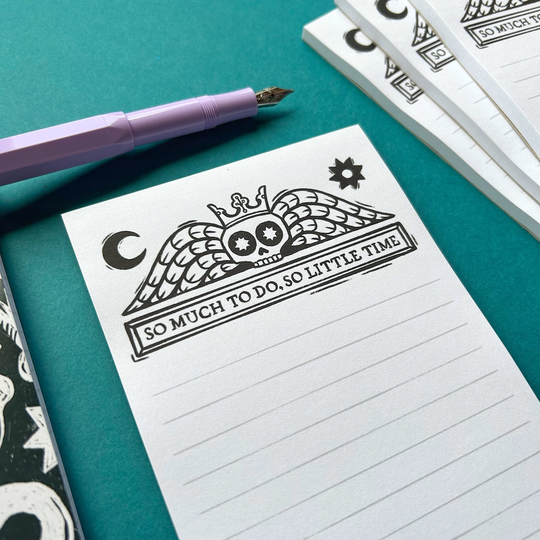 Skull List Pad. Gravestone Notepad. Tombstone List Pad. Folk Horror ...