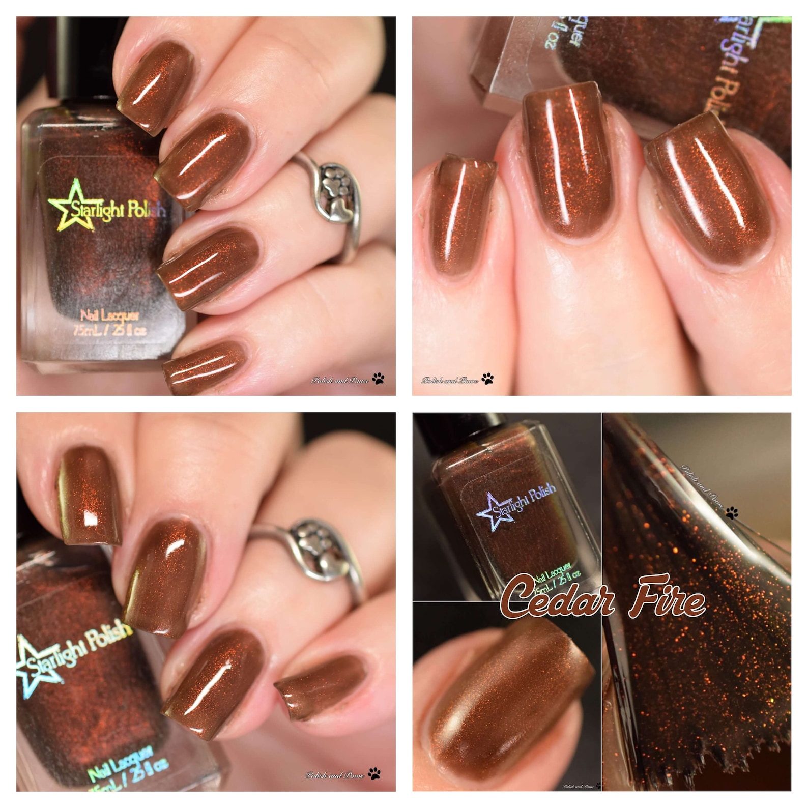 Cedar Fire Murky Brown Color Shifting Polish Red to Green - Etsy