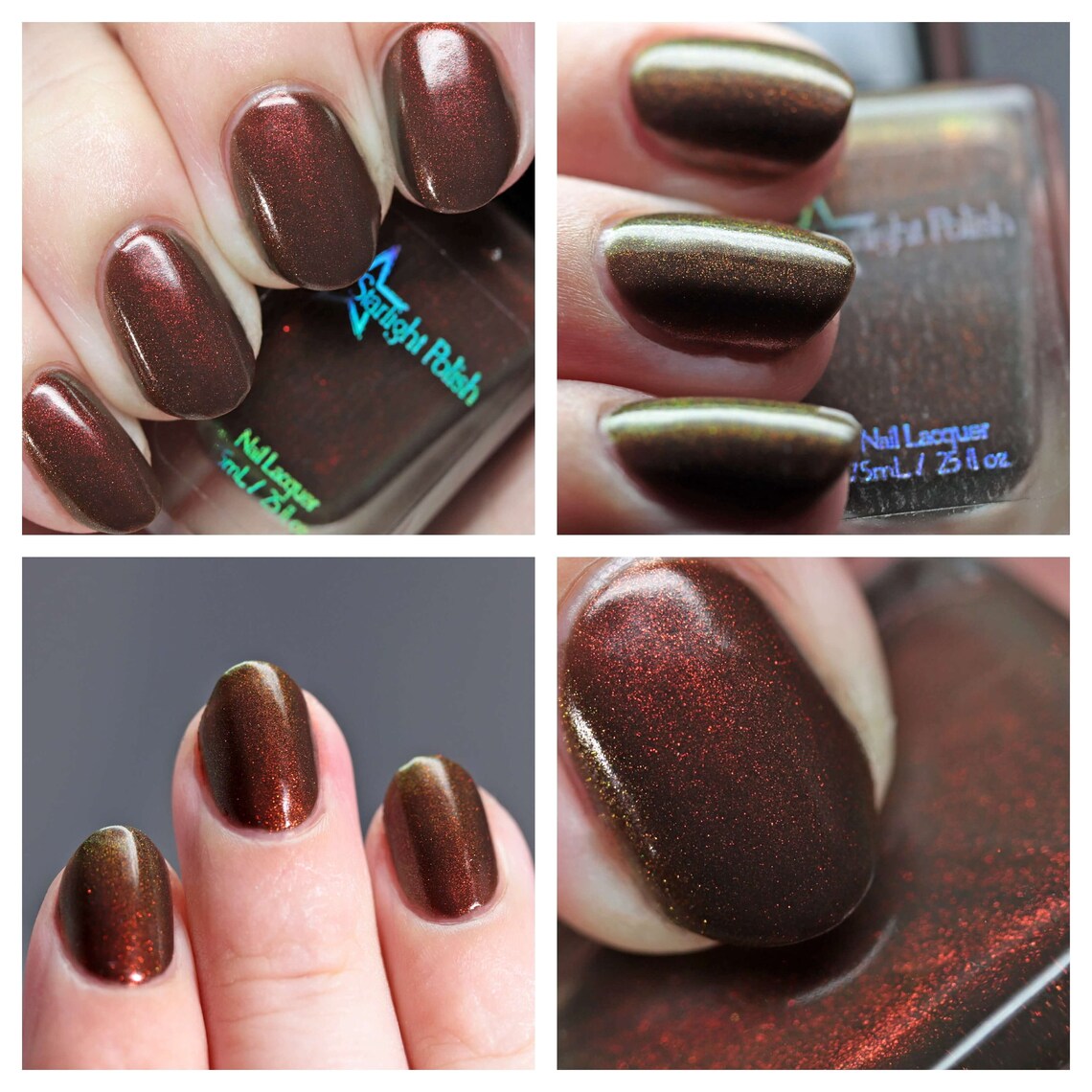 Cedar Fire Murky Brown Color Shifting Polish Red to Green | Etsy