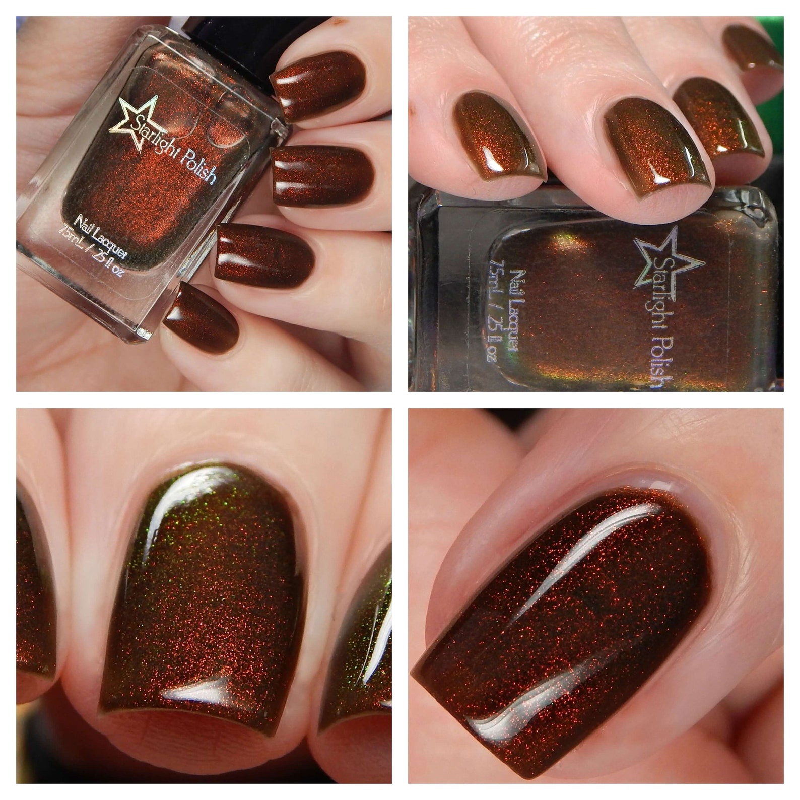 Cedar Fire Murky Brown Color Shifting Polish Red to Green - Etsy
