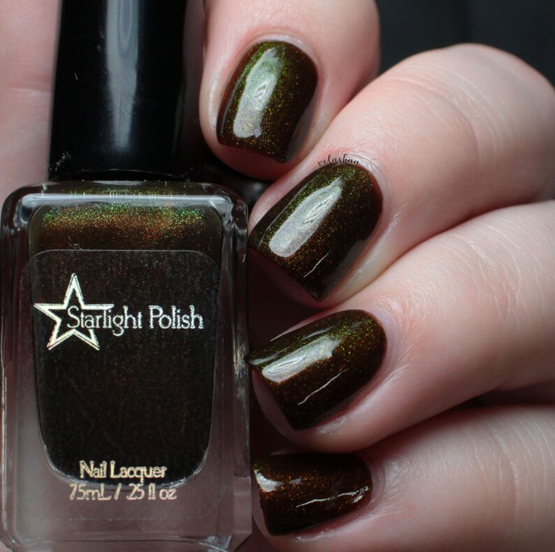 Dragon Dravite - Brown Color Shifting Polish, Gold to Green Shimmer ...