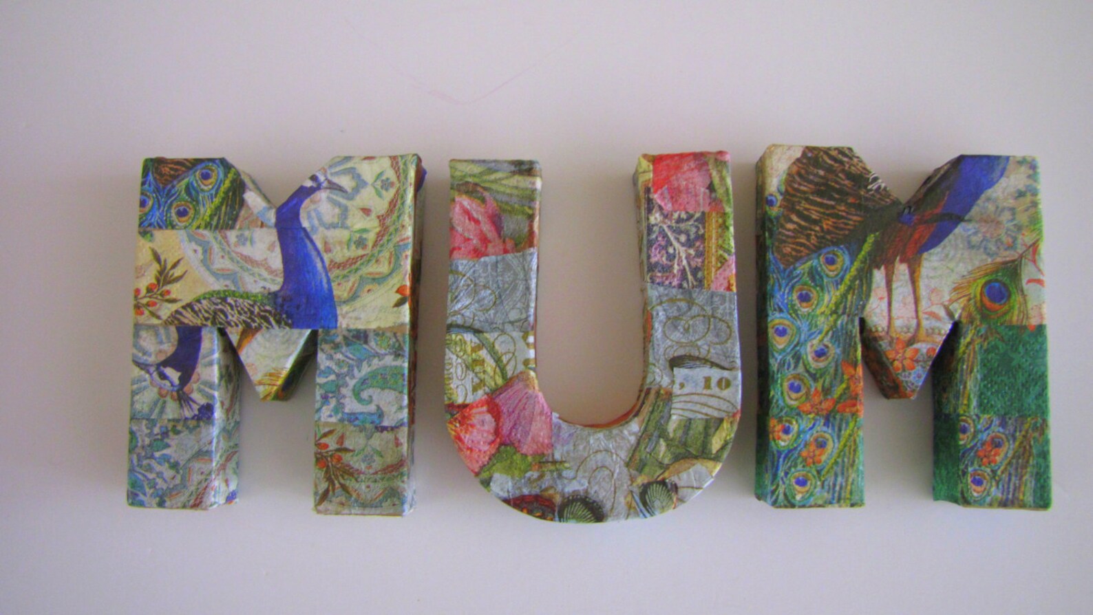 Decoupaged Letter Signs - Etsy