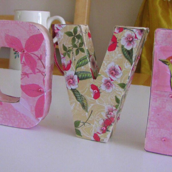 Decoupaged Letter - Etsy