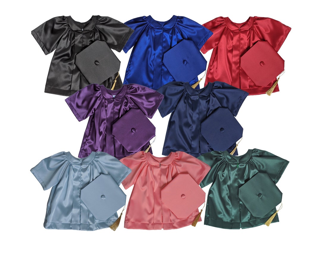 Baby Graduation Gown and Cap: Satin Outfit for Newborn - 5T - Etsy