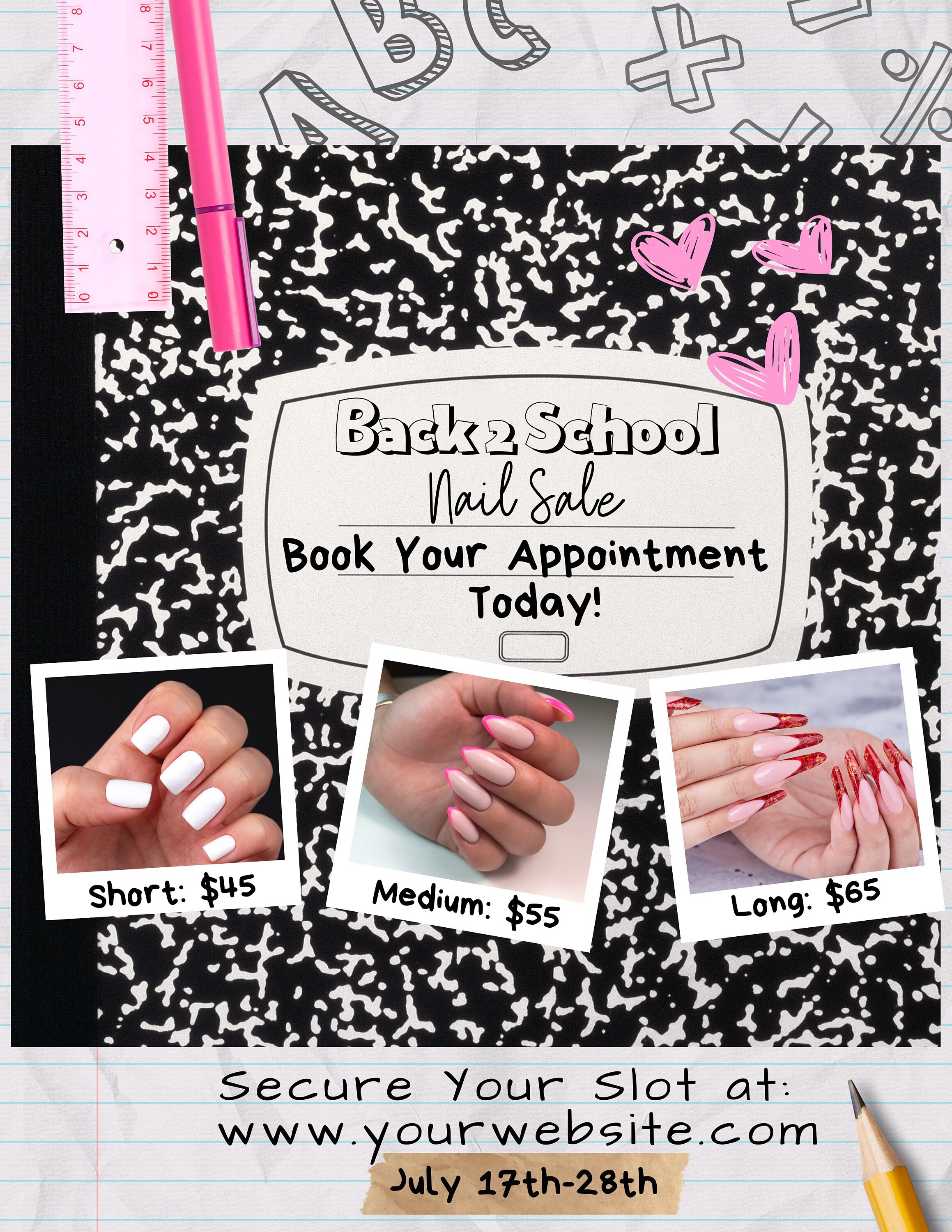 Back to School Flyer, DIY Flyer Template Design, Back to School Sale ...